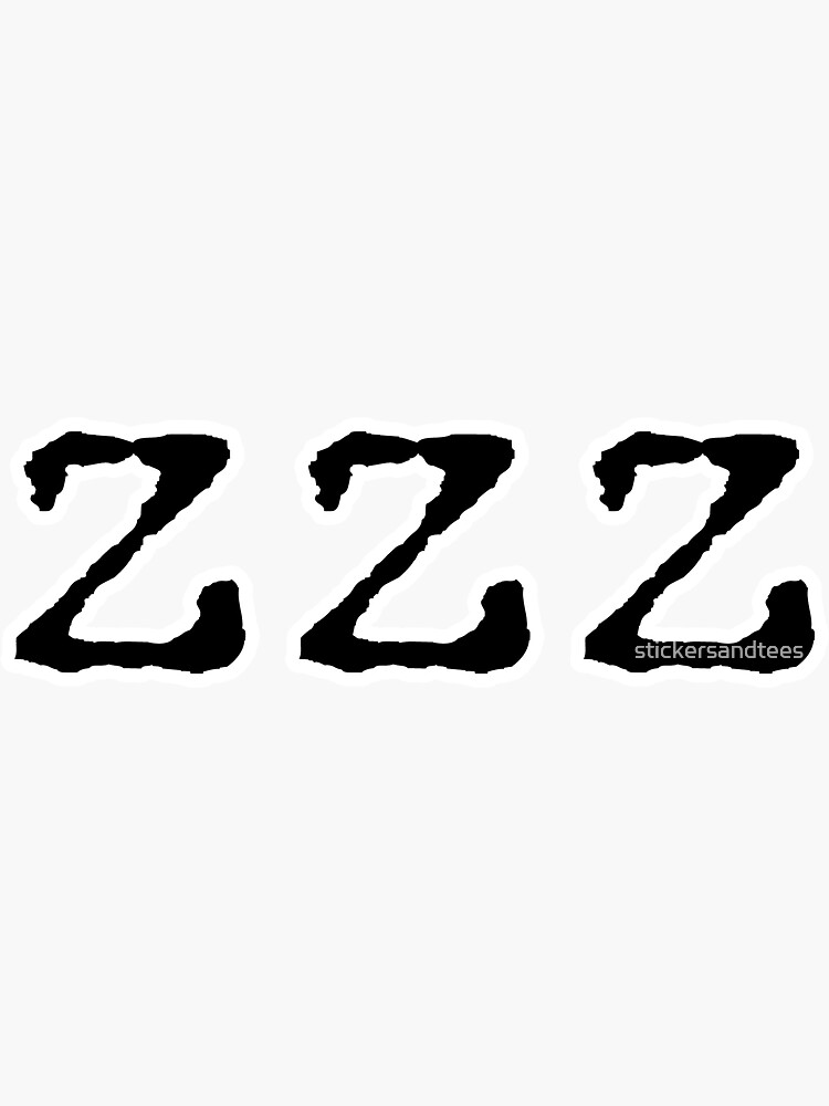 "Slang ZZZ - Sleeping Bored" Sticker for Sale by stickersandtees ...