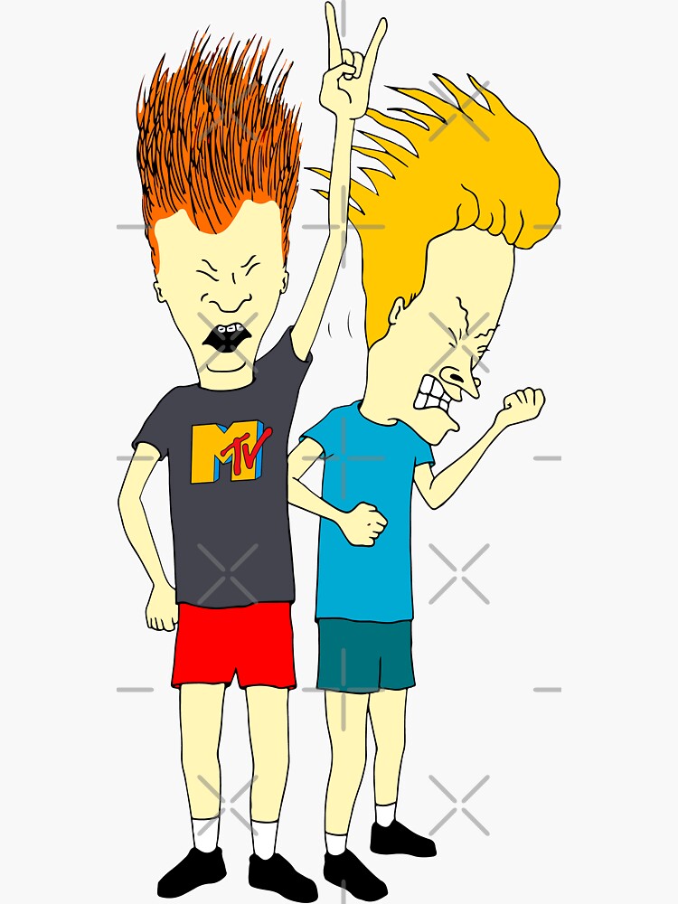 "Beavis and Butt-Head - Side" Sticker for Sale by Black---Rainbow ...