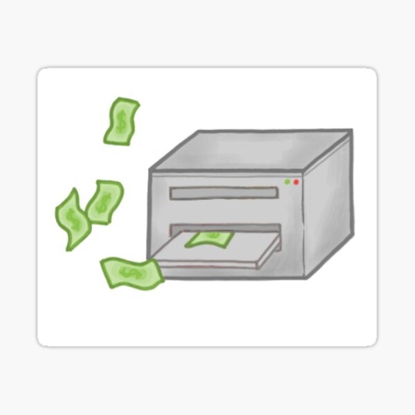 "Money printer go" Sticker for Sale by Itsmeaaron | Redbubble