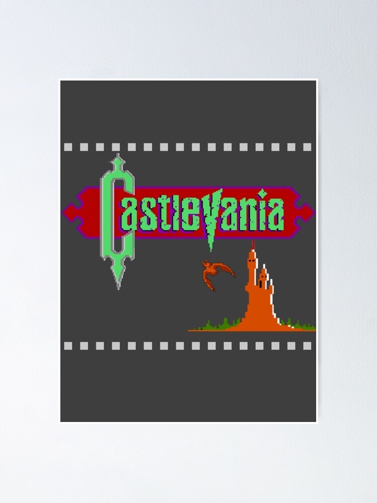"Castlevania Title Screen" Poster by SuperGameMega | Redbubble