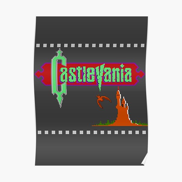"Castlevania Title Screen" Poster by SuperGameMega | Redbubble
