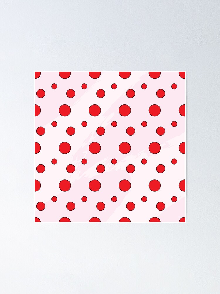 "Large Red dots pattern" Poster by sigdesign | Redbubble