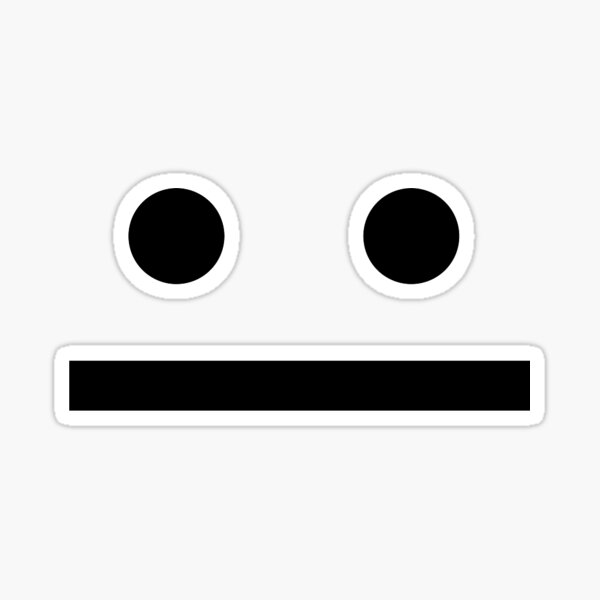 "Apathy Straight Face" Sticker by lachtown | Redbubble