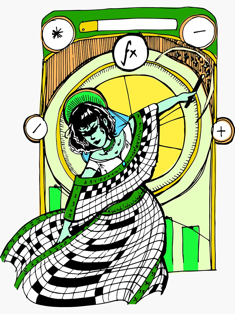 "Excel - Lady of the Formula" Sticker by fr83434sdsdsd | Redbubble