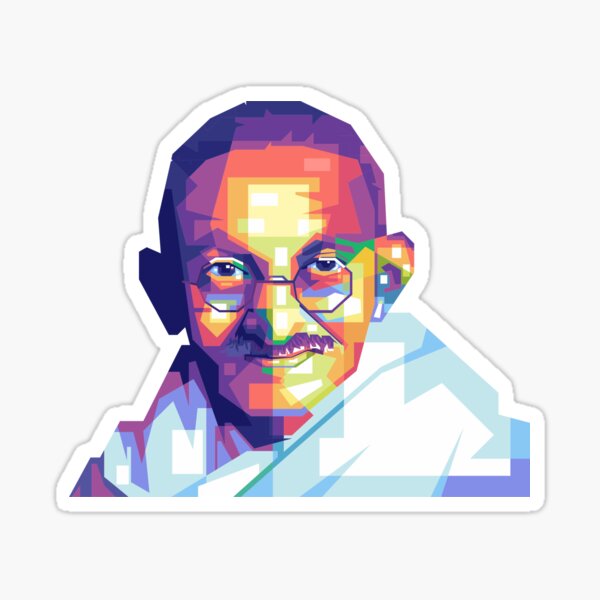 "Mahatma Gandhi" Sticker for Sale by ernandofp | Redbubble