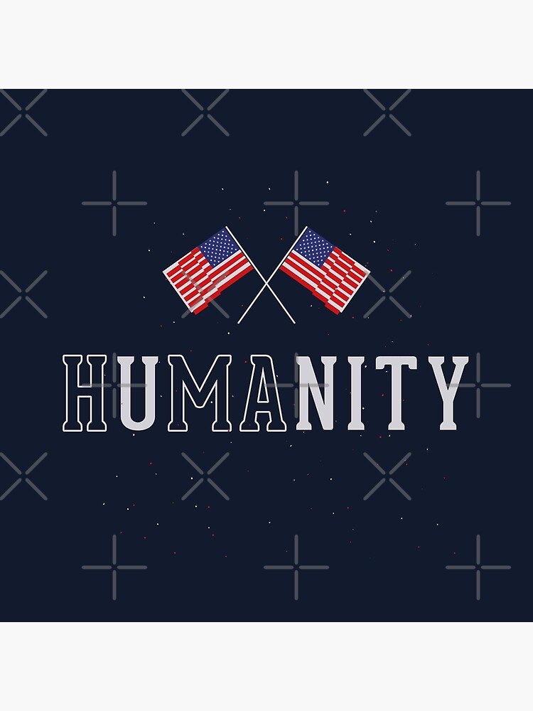 "HUMAN UNITY American Flag" Art Print for Sale by badCasperTees | Redbubble