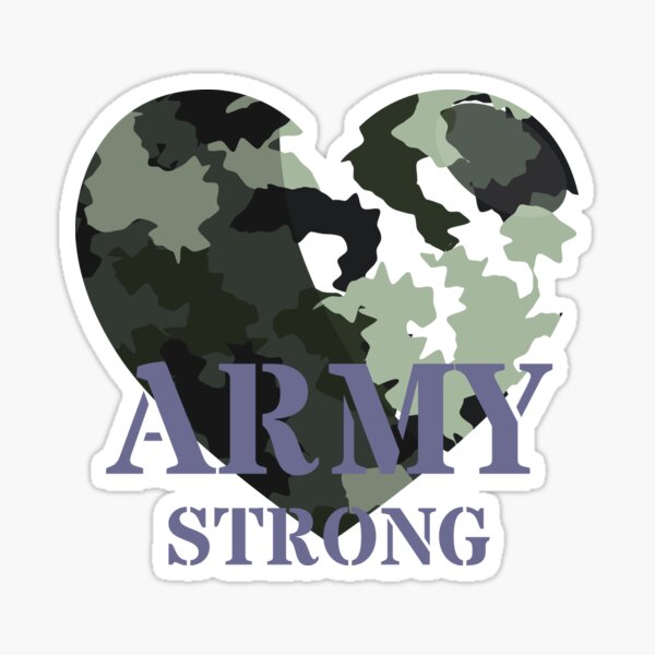 "Army STRONG - Camo Heart" Sticker for Sale by blm-bsc | Redbubble