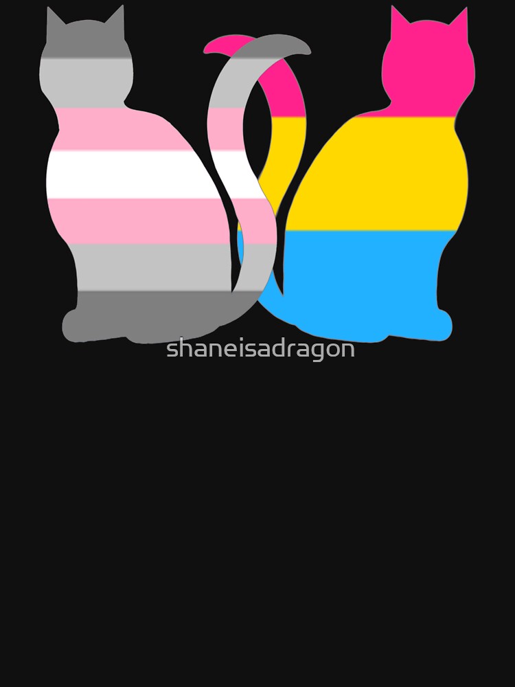 "Pansexual Demigirl Pride Cats" T-shirt by shaneisadragon | Redbubble