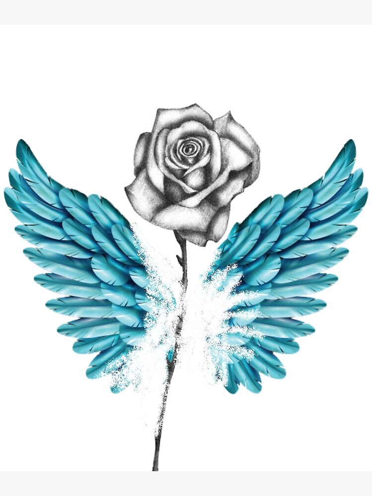 "Angel wings, rose, colors" Photographic Print by OriginalDesignR ...
