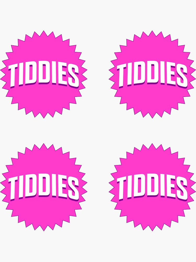 "Tiddies" Sticker for Sale by ClickForMore | Redbubble