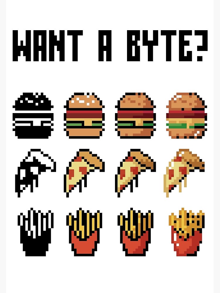"want a byte pixel art" Poster by posza | Redbubble