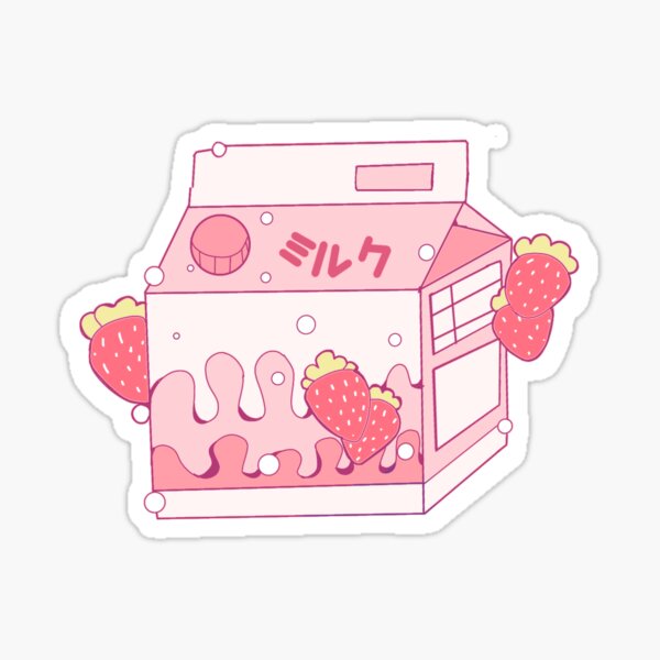 "KAWAII-ANIME MILK BOX (Mysti 1 Wave)" Sticker for Sale by MYSTY-ART ...