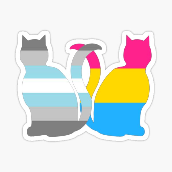 "Pansexual Demiboy Pride Cats" Sticker by shaneisadragon | Redbubble