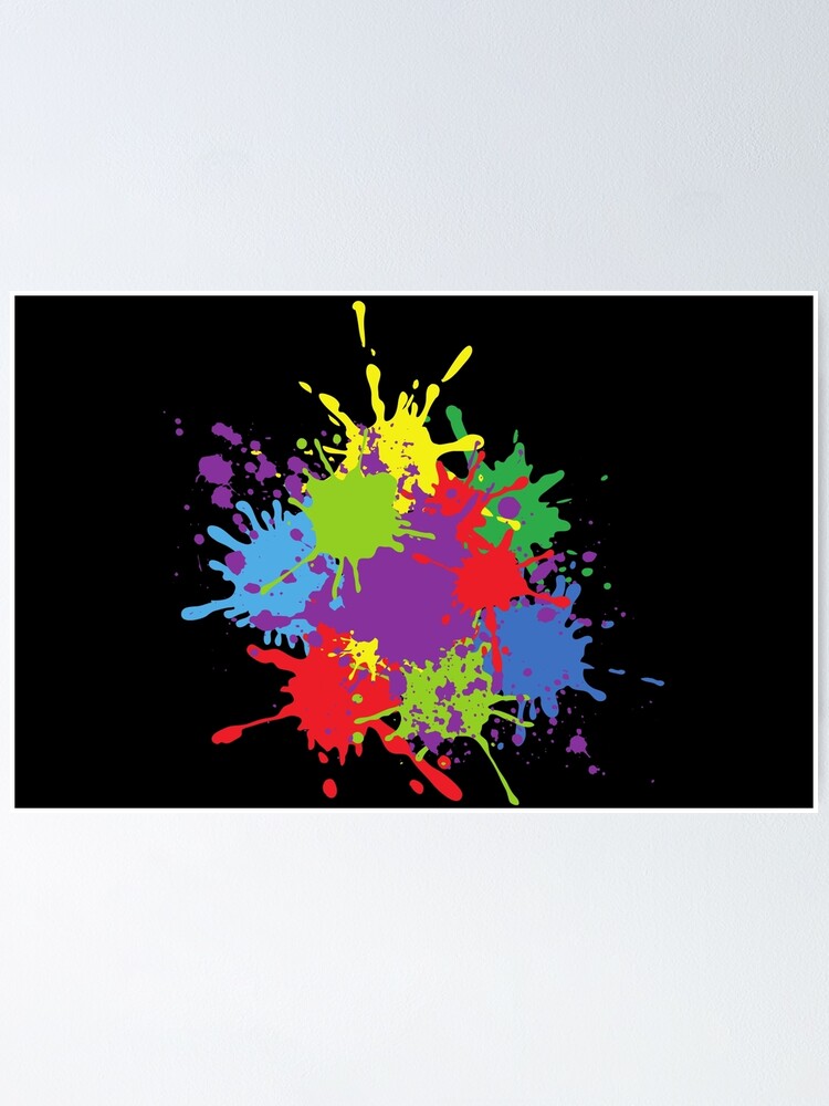 "Paint Splatter " Poster for Sale by ApplePiePickles | Redbubble