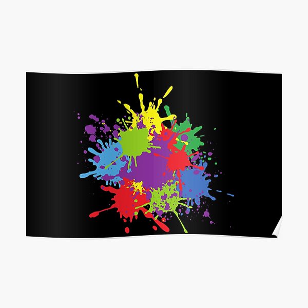 "Paint Splatter " Poster for Sale by ApplePiePickles | Redbubble