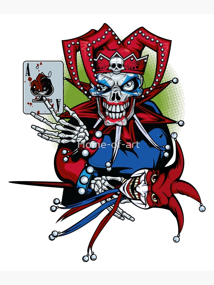 Evil Joker Playing Card