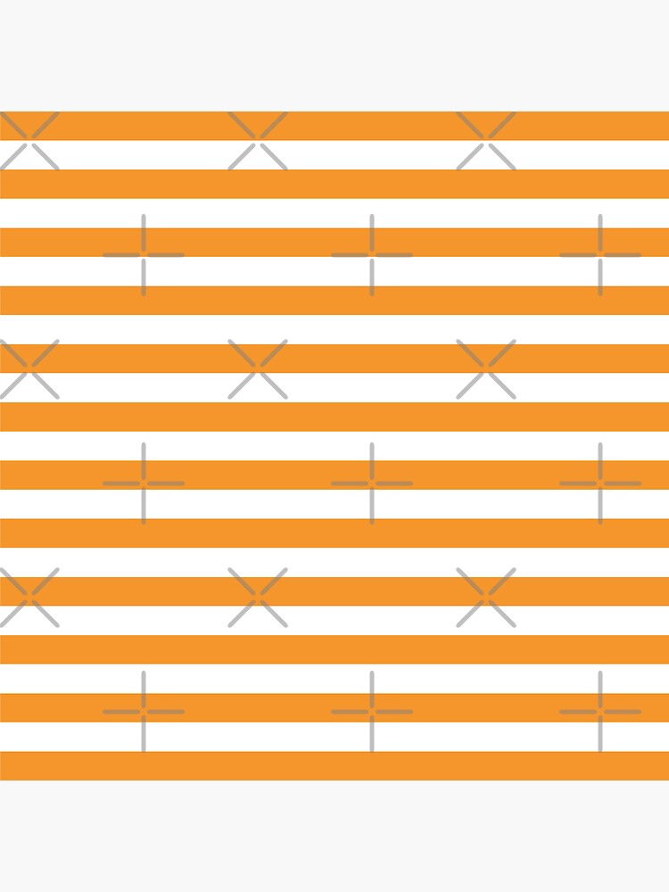 "Small ORANGE and WHITE Horizontal STRIPES" Sticker for Sale by ...