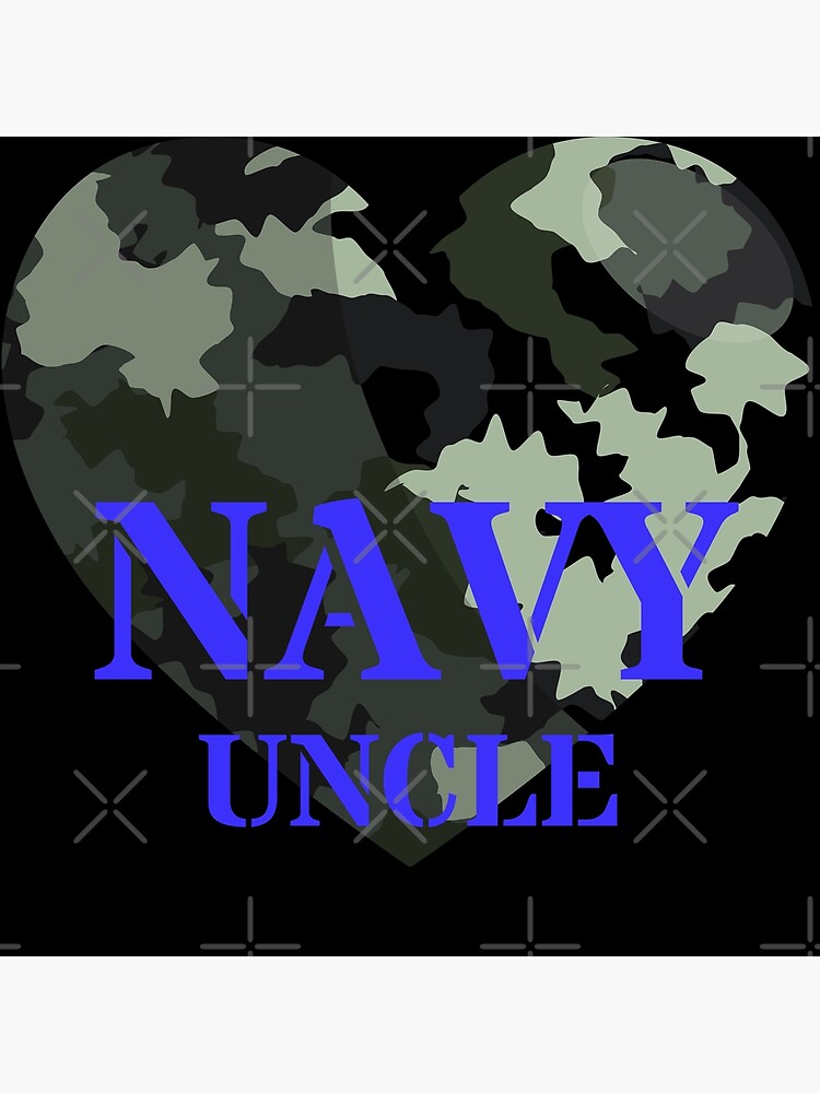 "NAVY UNCLE - Camo Heart" Poster by blm-bsc | Redbubble