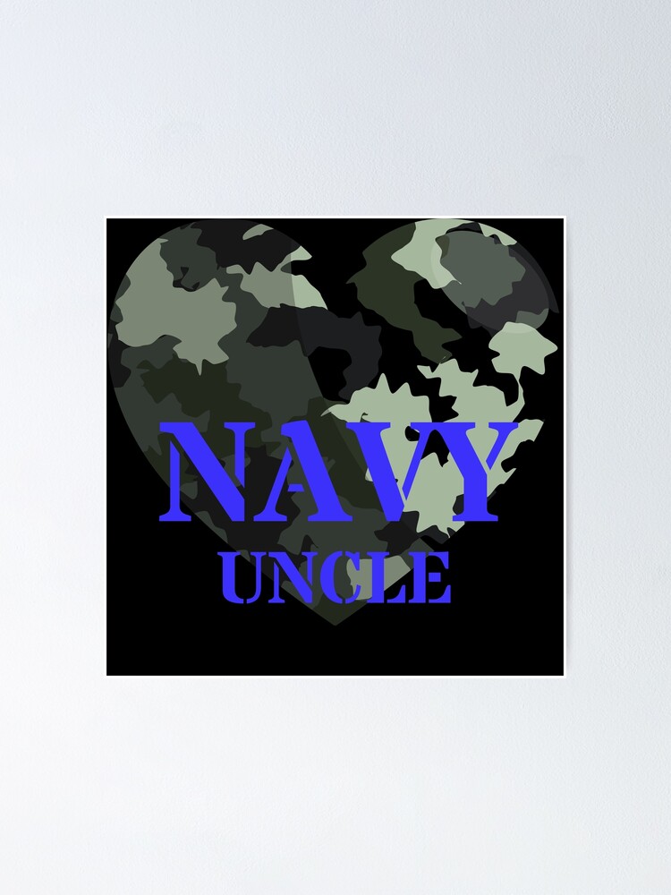 "NAVY UNCLE - Camo Heart" Poster by blm-bsc | Redbubble