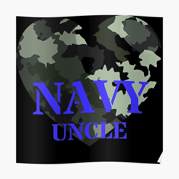 "NAVY UNCLE - Camo Heart" Poster by blm-bsc | Redbubble