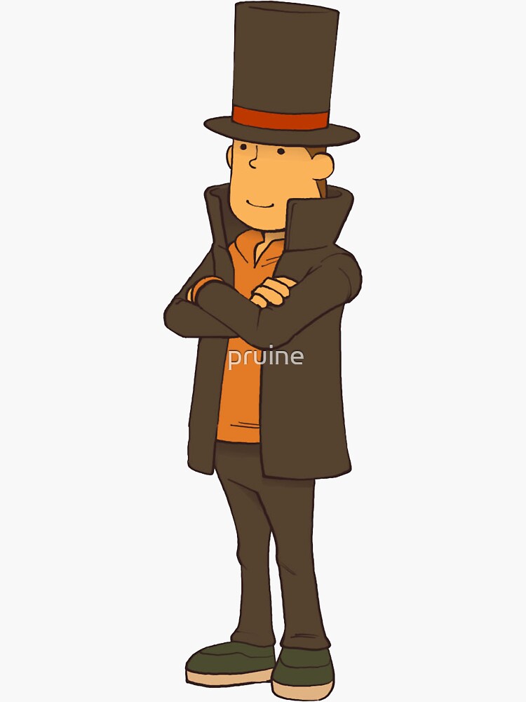 "Professor Layton" Sticker for Sale by pruine | Redbubble