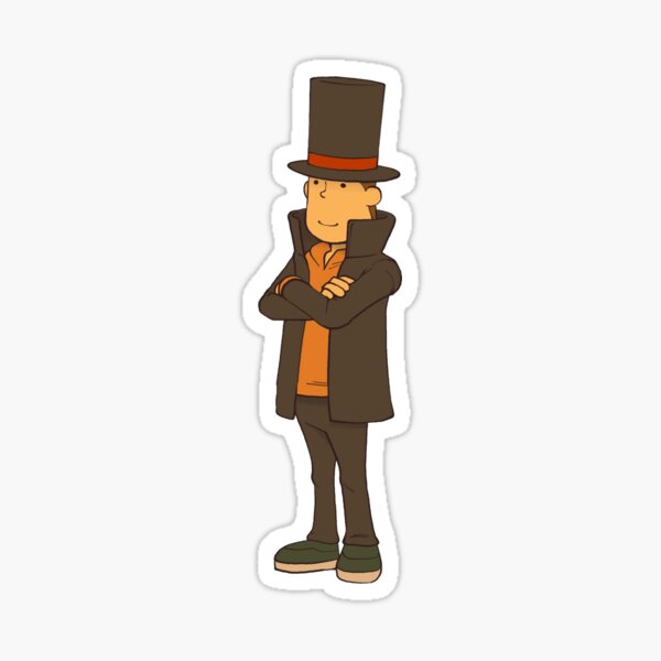 "Professor Layton" Sticker for Sale by pruine | Redbubble