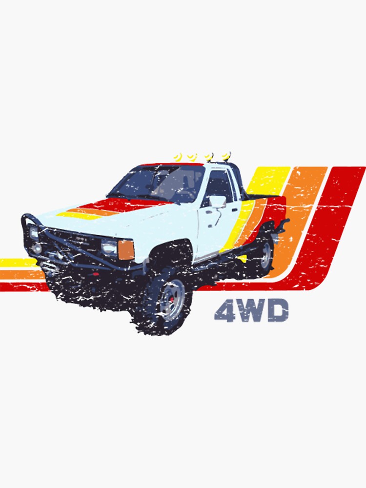 "Toyota Hilux Retro Hilux" Sticker for Sale by MozaikDesign | Redbubble