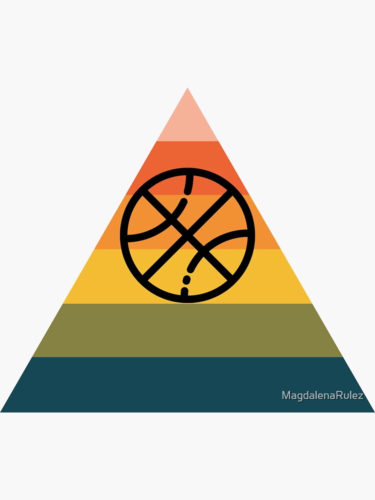 "basketball triangle" Sticker for Sale by MagdalenaRulez | Redbubble