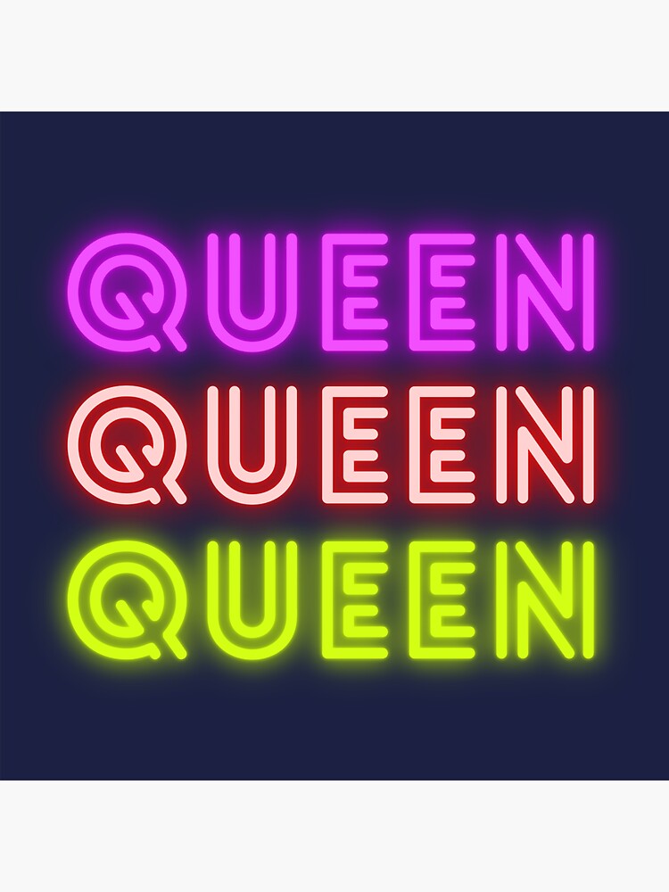 "Neon Queen" Sticker for Sale by Mug-Town | Redbubble