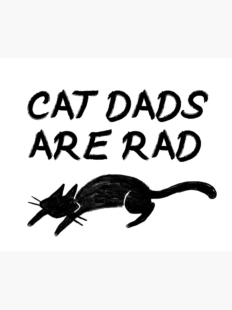 "cat dads are rad" Sticker for Sale by TheMoonHouse | Redbubble