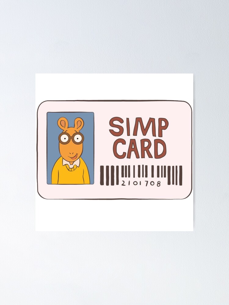 "simp card" Poster by chickenwingsfly | Redbubble