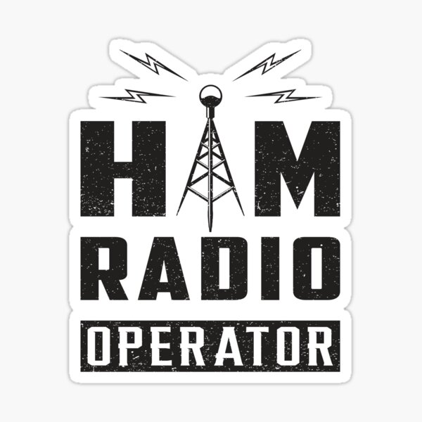"HAM Radio Amateur Frequency Operator Antenna Gift" Sticker for Sale by ...