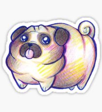 Fat Pug Stickers | Redbubble