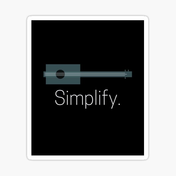 "Simplify Cigar Box Guitar" Sticker for Sale by 12BarTees | Redbubble