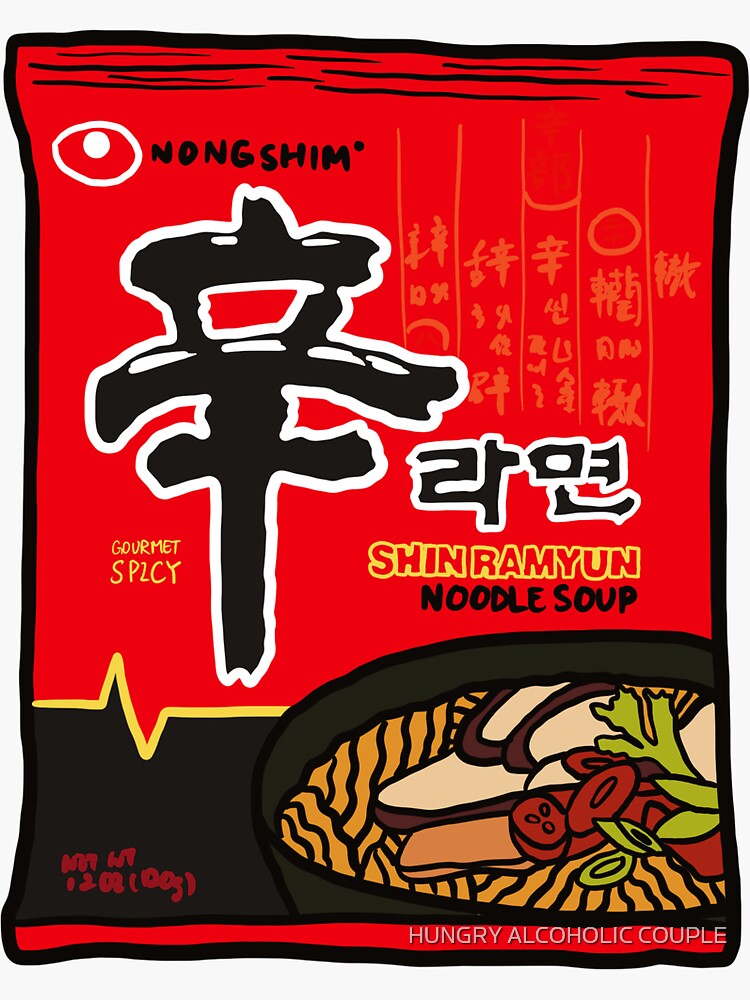 "KOREAN SHIN RAMEN " Sticker for Sale by kesta0915 | Redbubble