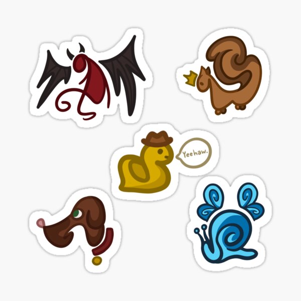 "Abstract Animalia Sticker Pack" Sticker by caitlinbeanie | Redbubble