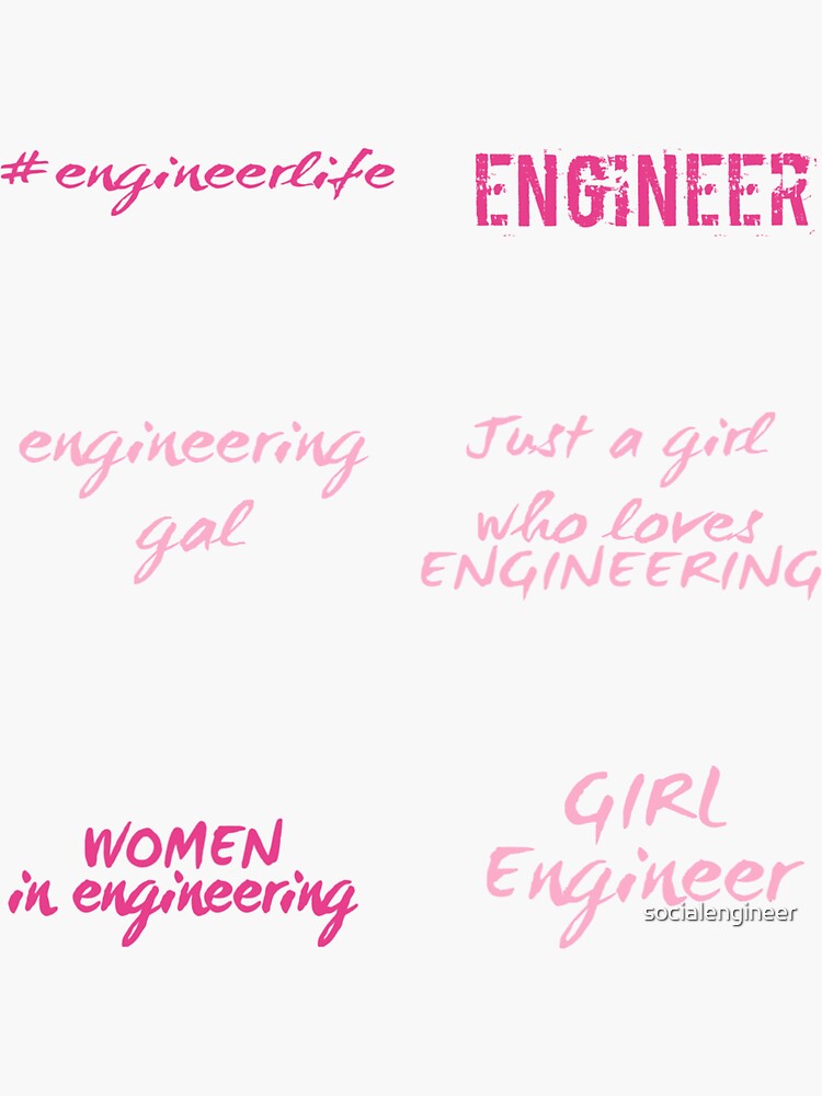 "Women in Engineering Sticker Pack" Sticker by socialengineer | Redbubble