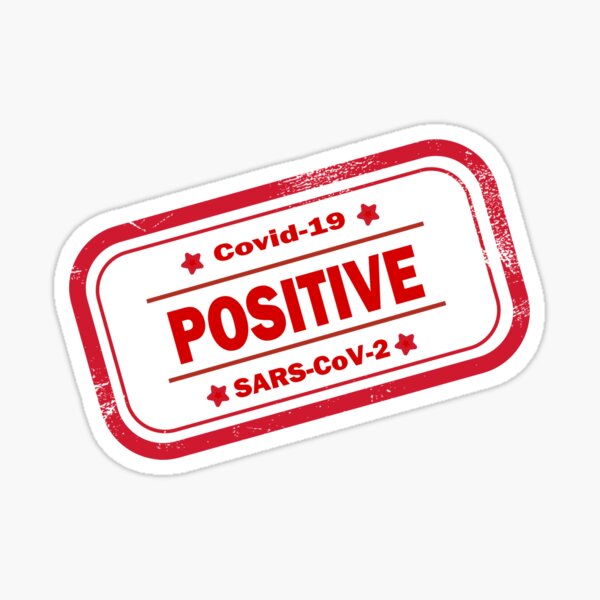 "Covid-19 positive stamp" Sticker by Molounik | Redbubble