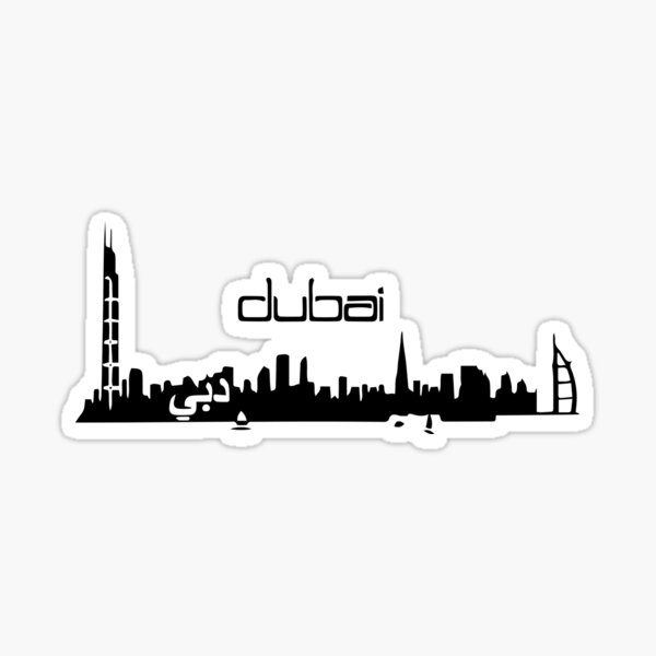 "dubai skyline" Sticker for Sale by carmelplaza | Redbubble