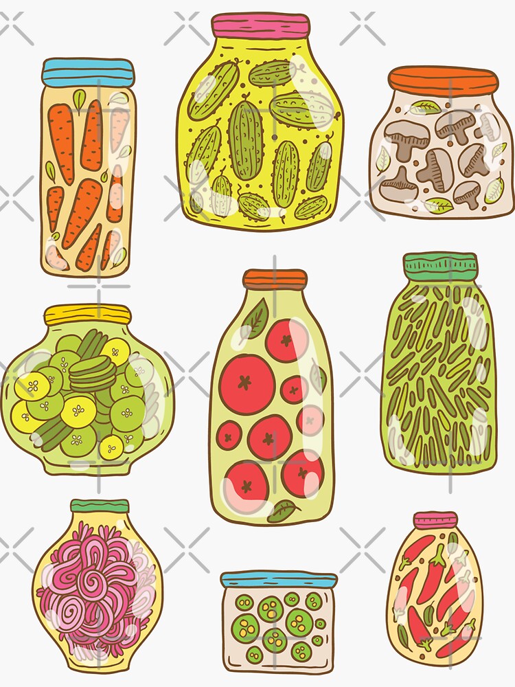 "Autumn pickled vegetables" Sticker for Sale by kostolom3000 | Redbubble