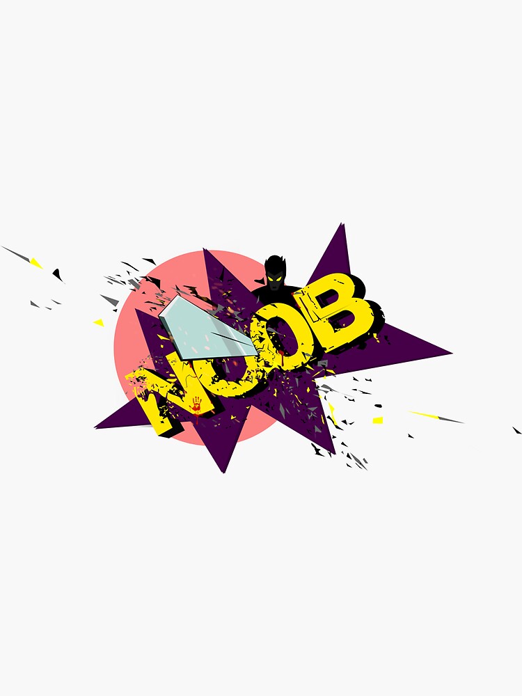 "Noob " Sticker by EdgarLeRoux | Redbubble