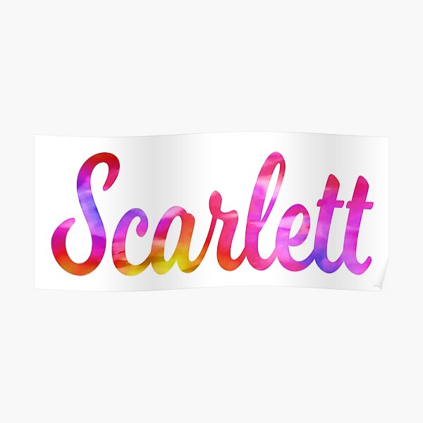 "Scarlett girls name multi color fun" Poster by ComicKitsch | Redbubble