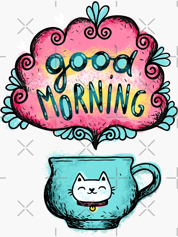 Good Morning Sticker By Kostolom3000 Redbubble