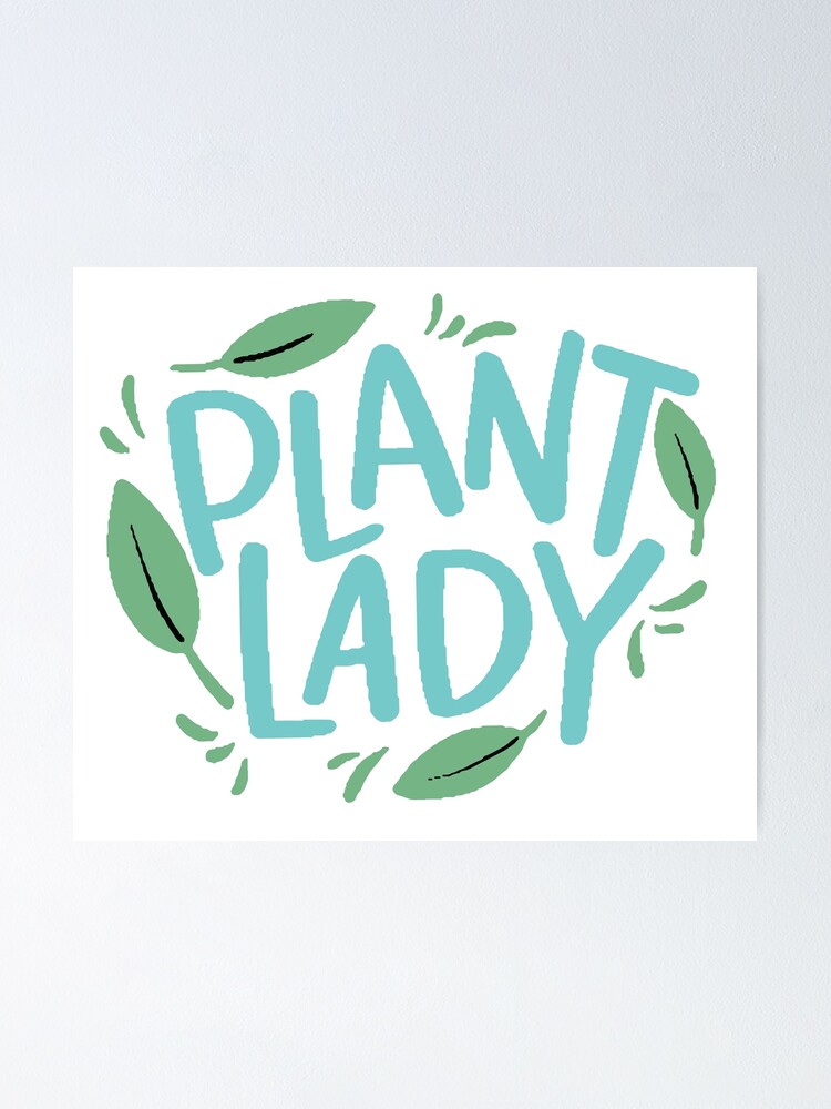 "plant lady plants leaves cute sign green blue light pastel color ...