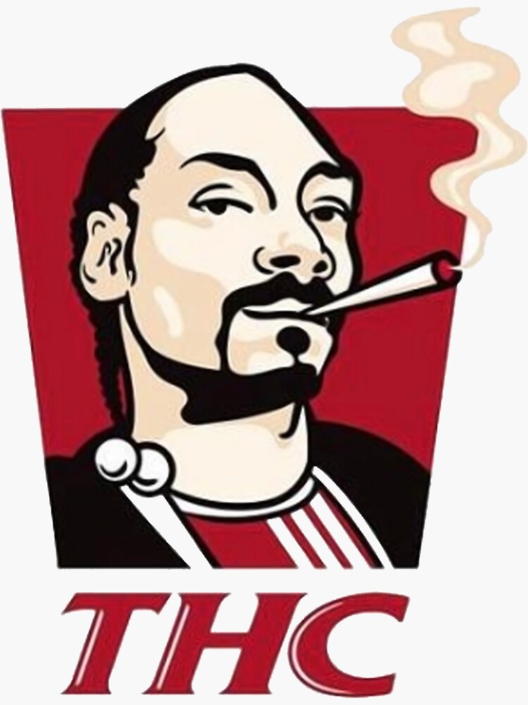 "KFC Parody THC" Sticker for Sale by Swirlstache | Redbubble