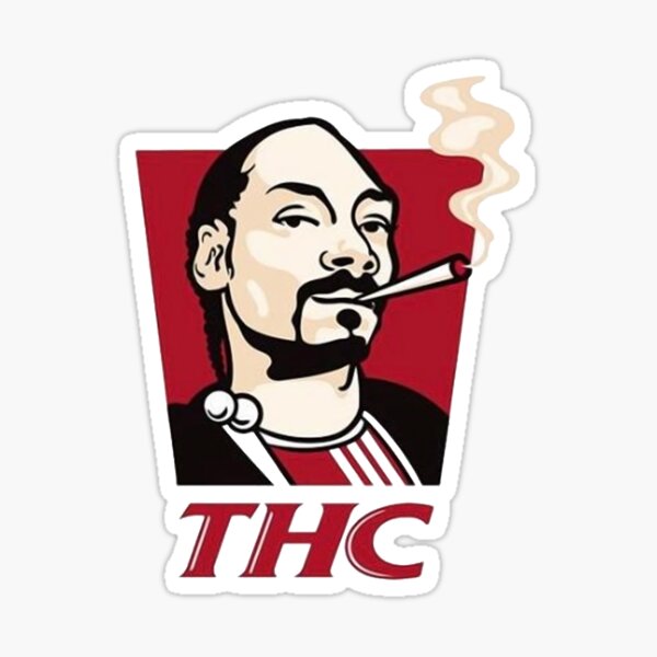 "KFC Parody THC" Sticker for Sale by Swirlstache | Redbubble
