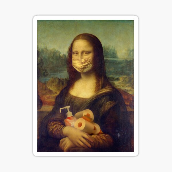 "Mono lisa" Sticker by flourpacket | Redbubble