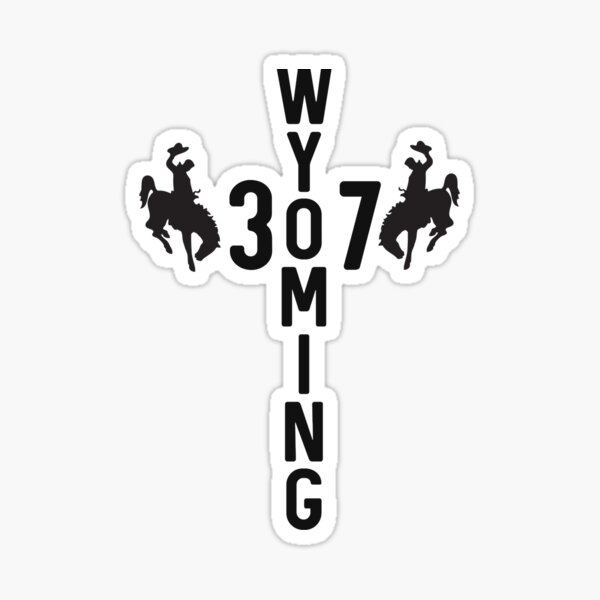 "Wyoming 307 blk" Sticker for Sale by mclaurin612 | Redbubble