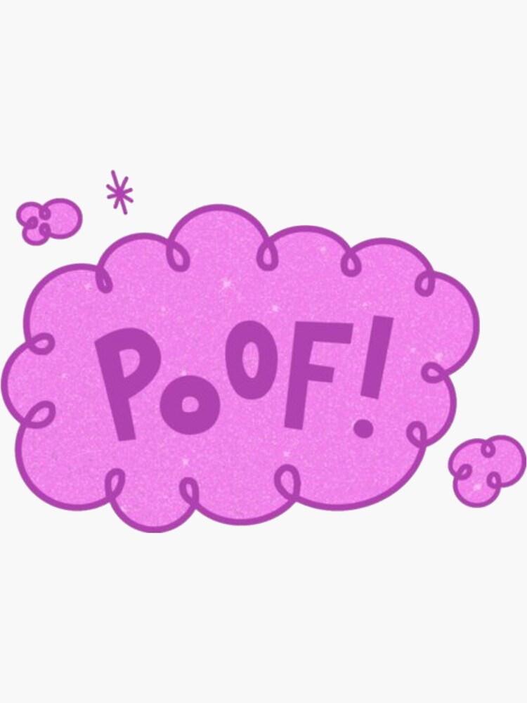 "poof" Sticker for Sale by cartoonycop | Redbubble