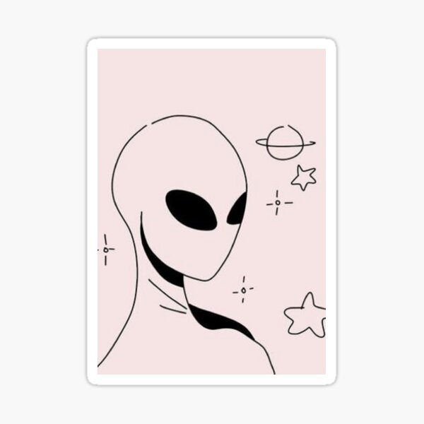 "Pink alien aesthetic" Sticker for Sale by peternorstroom | Redbubble
